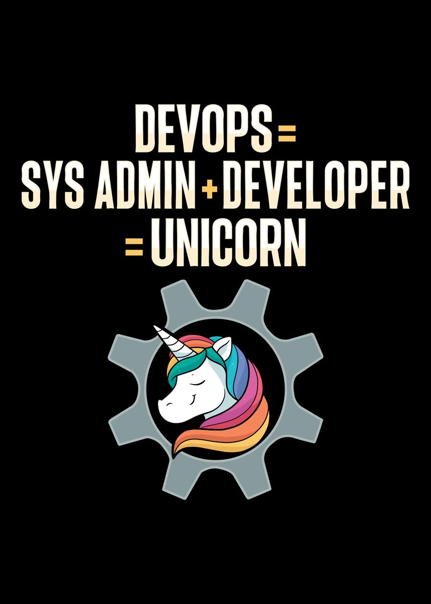 'Devops Engineer Sys Admin' Poster, picture, metal print, paint by Michael | Displate