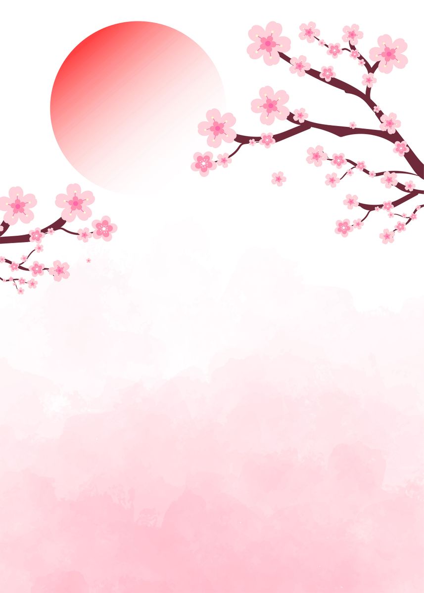 'Japanese Sakura' Poster, picture, metal print, paint by Chisato ...