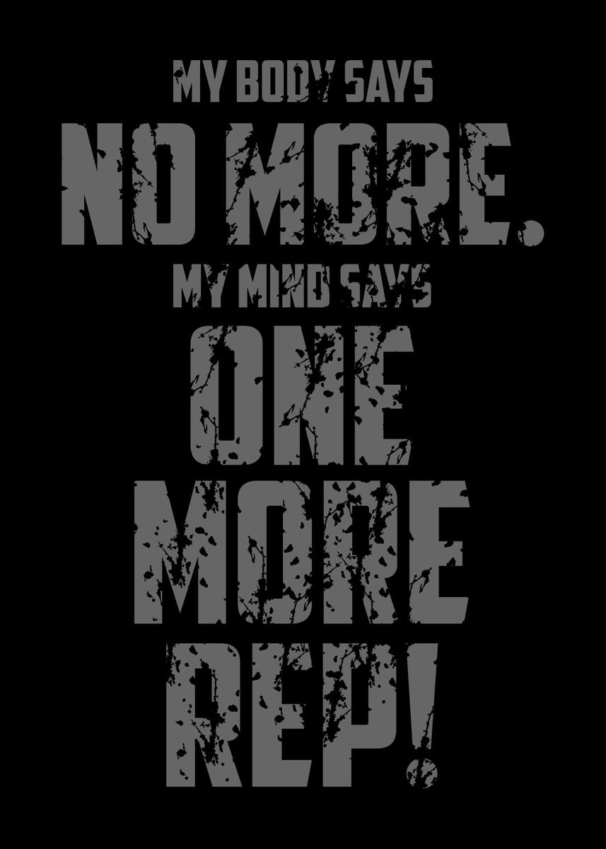 'One More Rep' Poster by albran karan | Displate