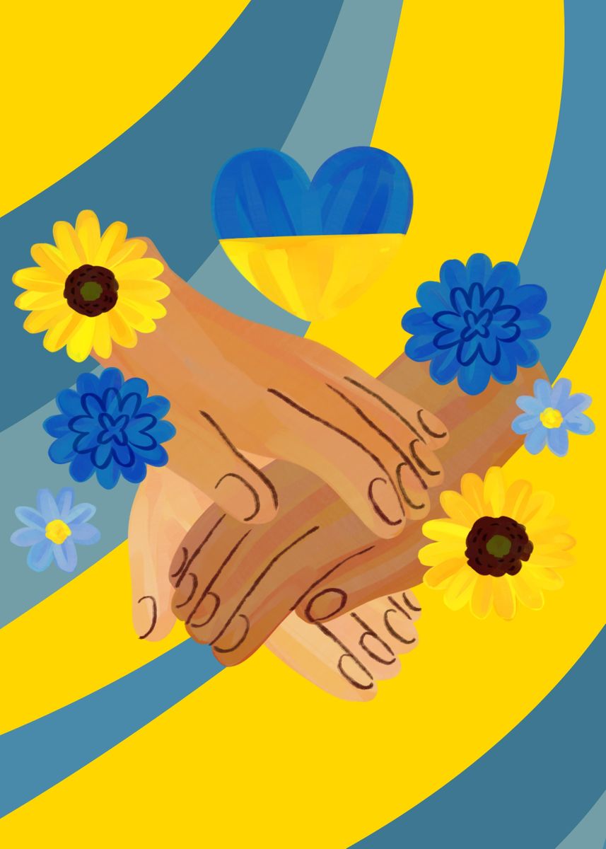 'Peace for Ukraine' Poster, picture, metal print, paint by Simon ...