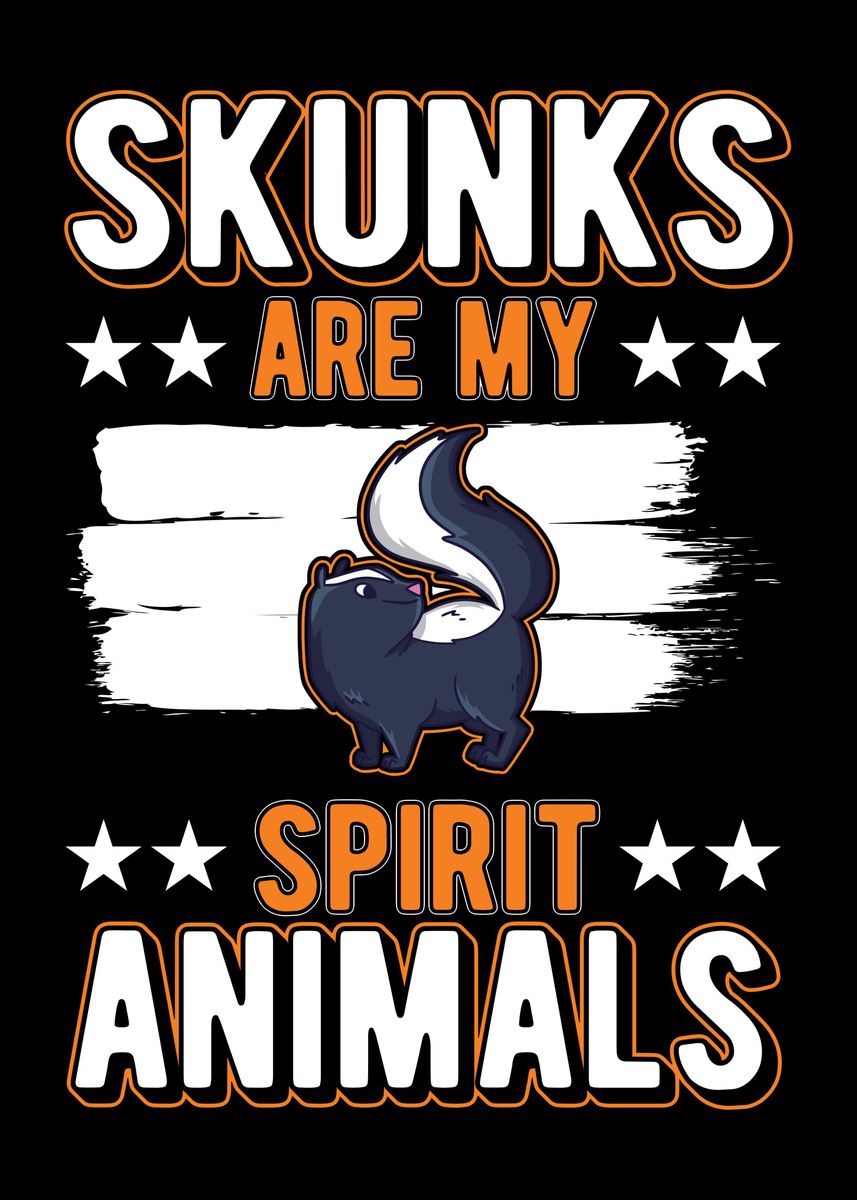 'Skunk Lover' Poster, picture, metal print, paint by FavoritePlates ...