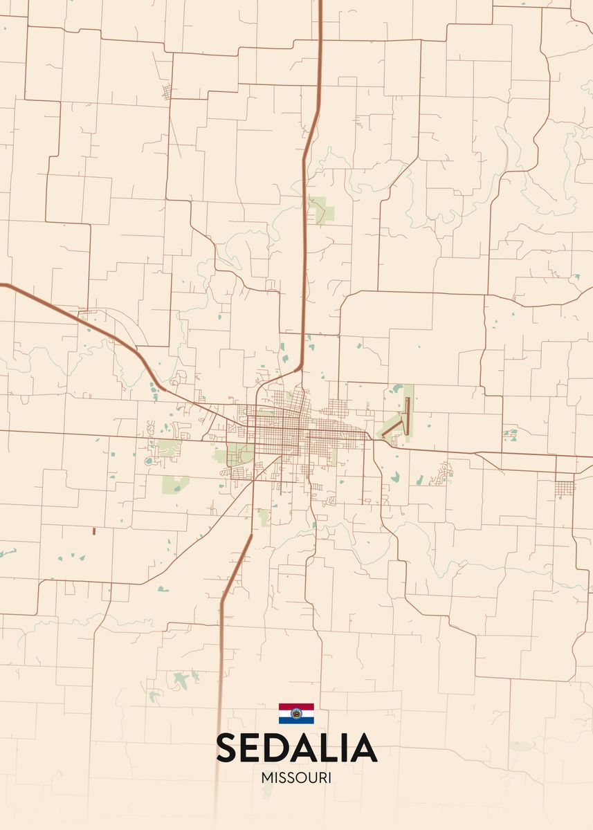 'Sedalia MO' Poster, picture, metal print, paint by IMR Designs | Displate