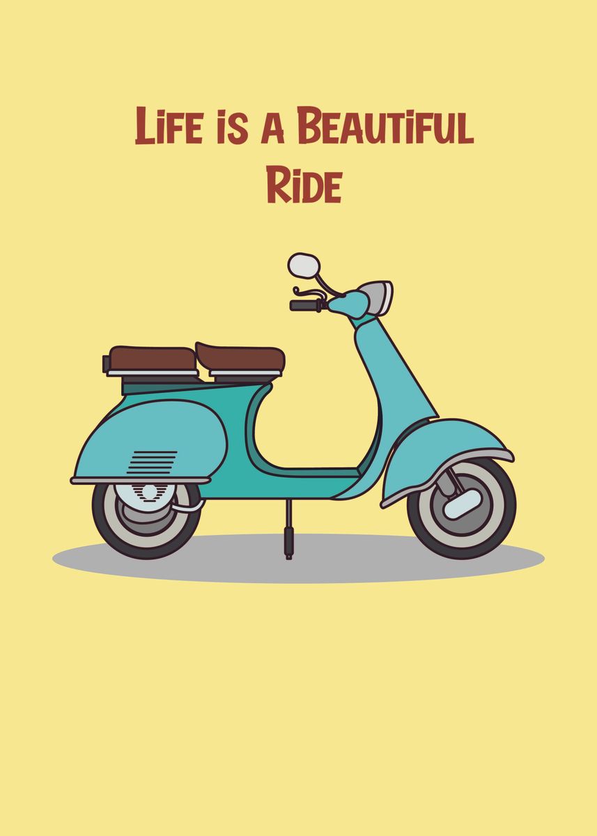 'Scooter' Poster, picture, metal print, paint by UNIKORN | Displate