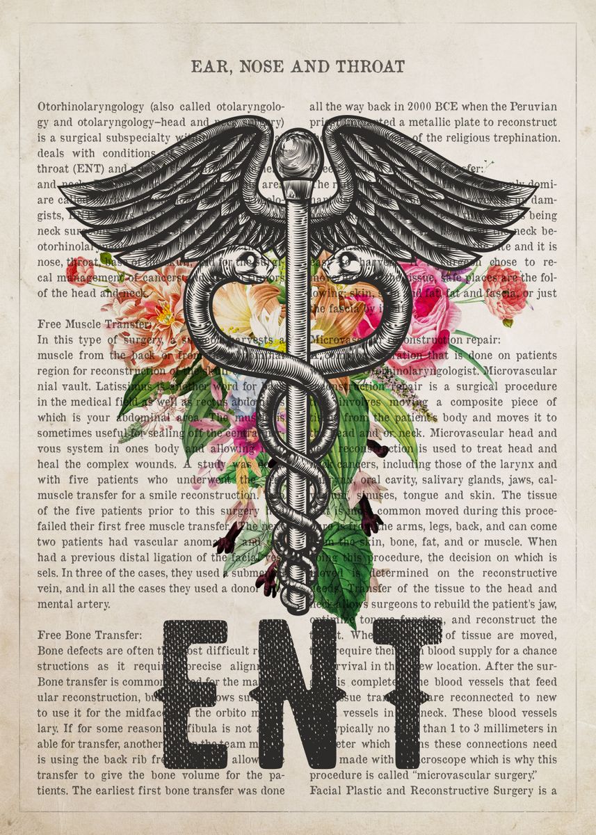 'Ear Nose and Throat Doctor' Poster, picture, metal print, paint by ...