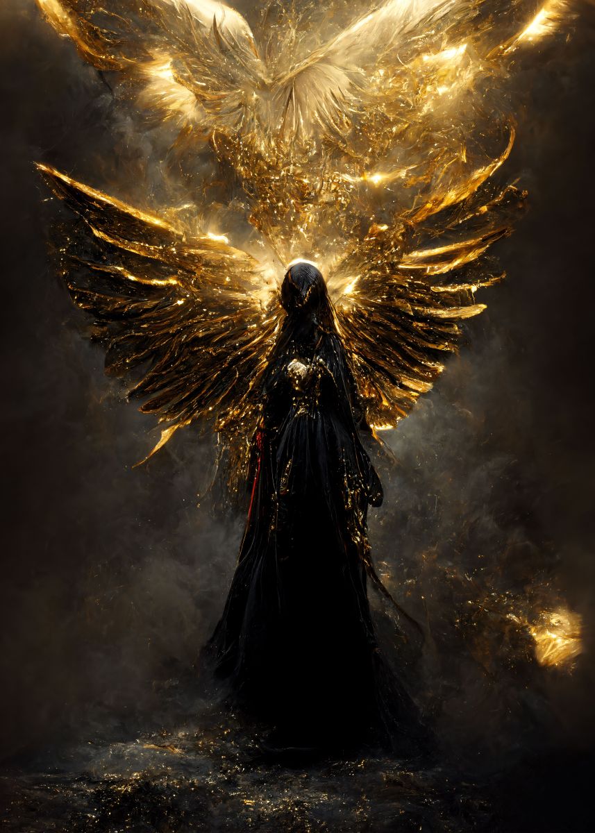 'Dark Angel 03 AI Art' Poster, picture, metal print, paint by Tim ...