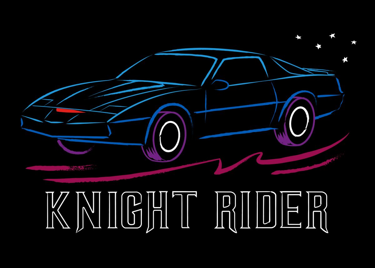 'Neon KITT' Poster by Knight Rider | Displate