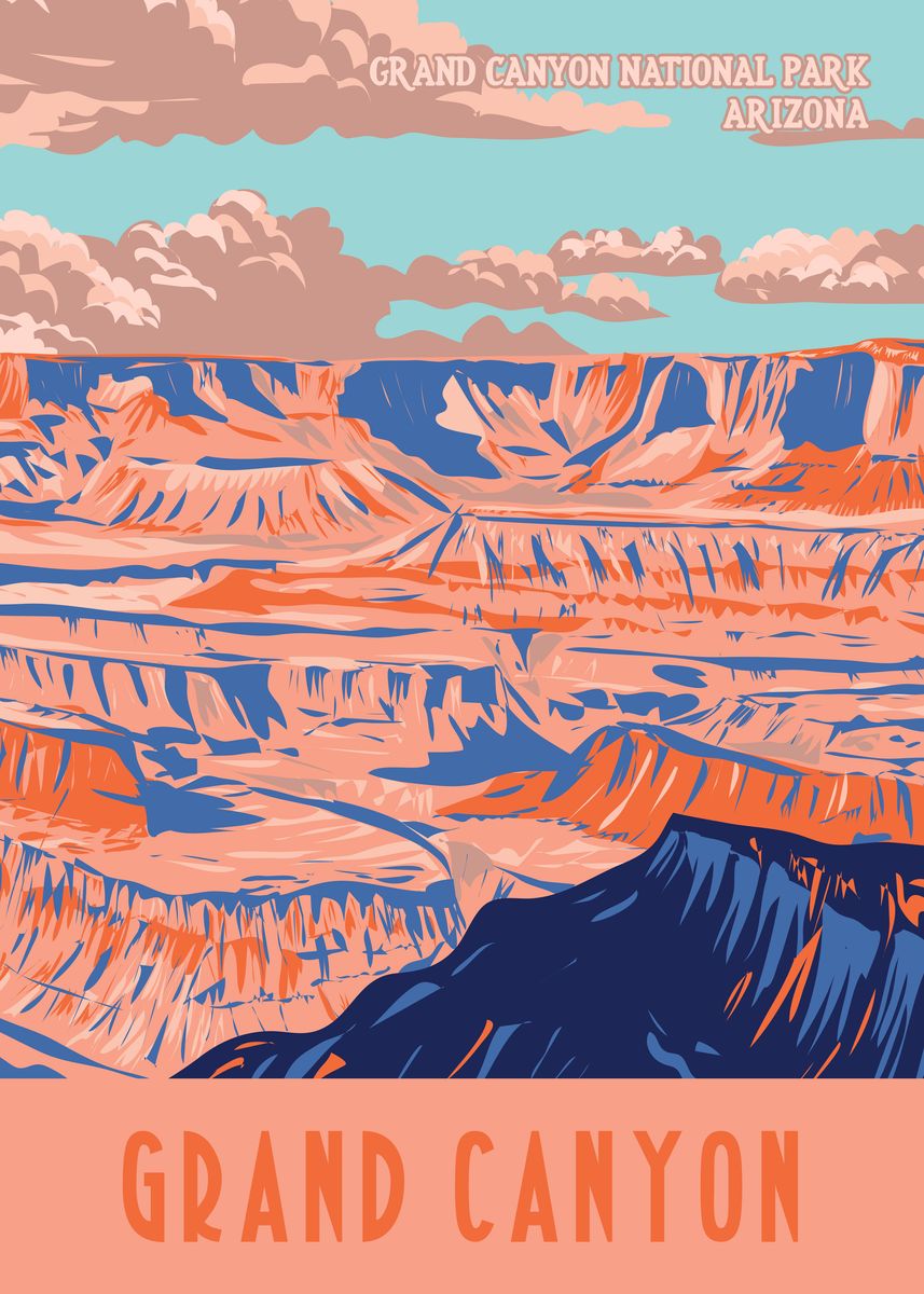 'Grand Canyon WPA' Poster by John Lucke Designs | Displate