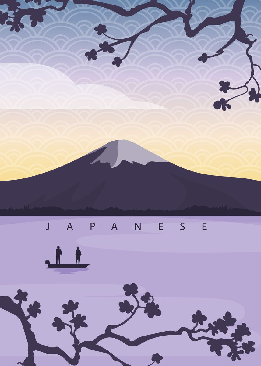 'Simple japanese' Poster, picture, metal print, paint by Le Duc Hiep | Displate