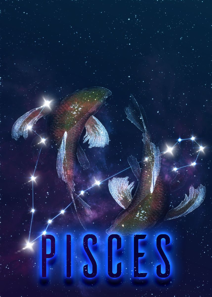 'Pisces' Poster, picture, metal print, paint by Petra Rommelfanger ...