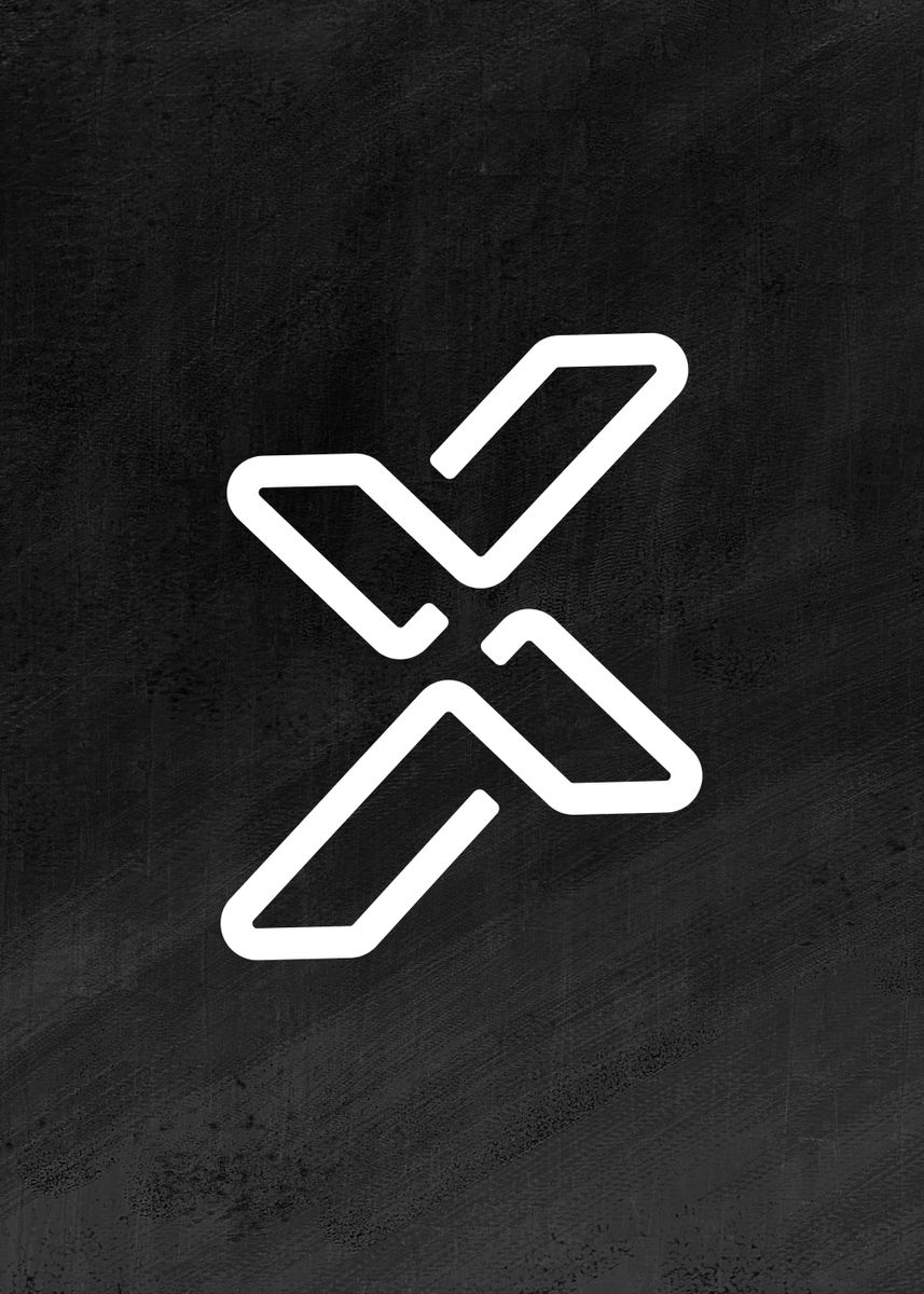 'Minimal X' Poster, picture, metal print, paint by Simon Clement | Displate