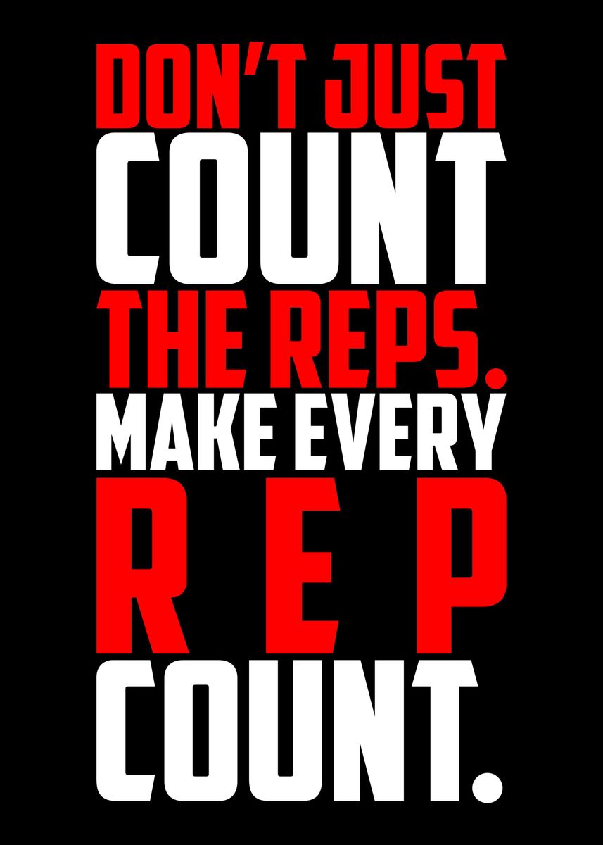 'Make Every Rep Count' Poster by albran karan | Displate