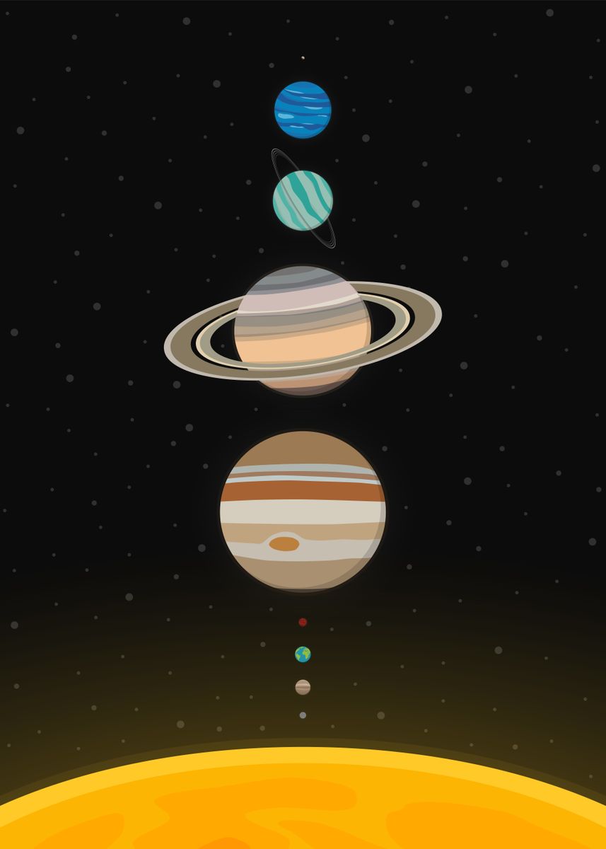 'Solar System' Poster, picture, metal print, paint by Stibo | Displate