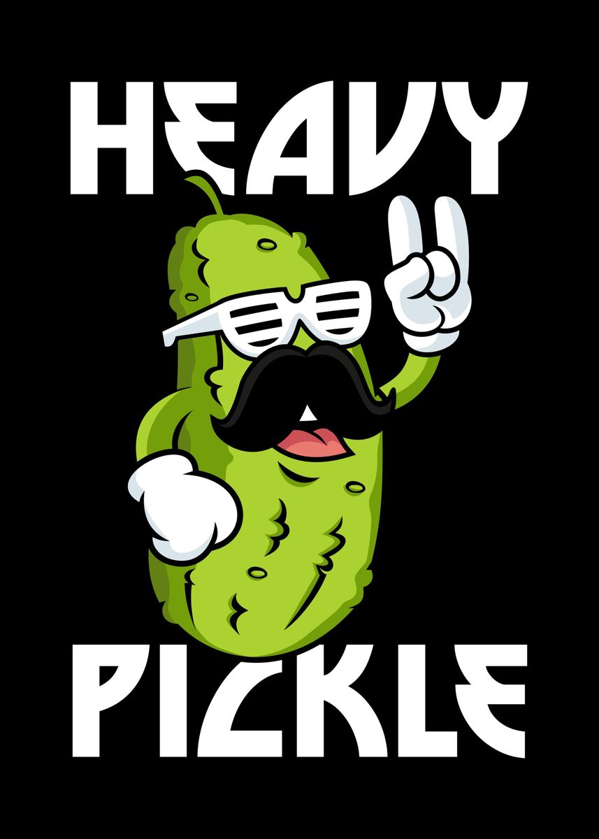 'Heavy Pickle Metalhead' Poster, picture, metal print, paint by ninarts ...