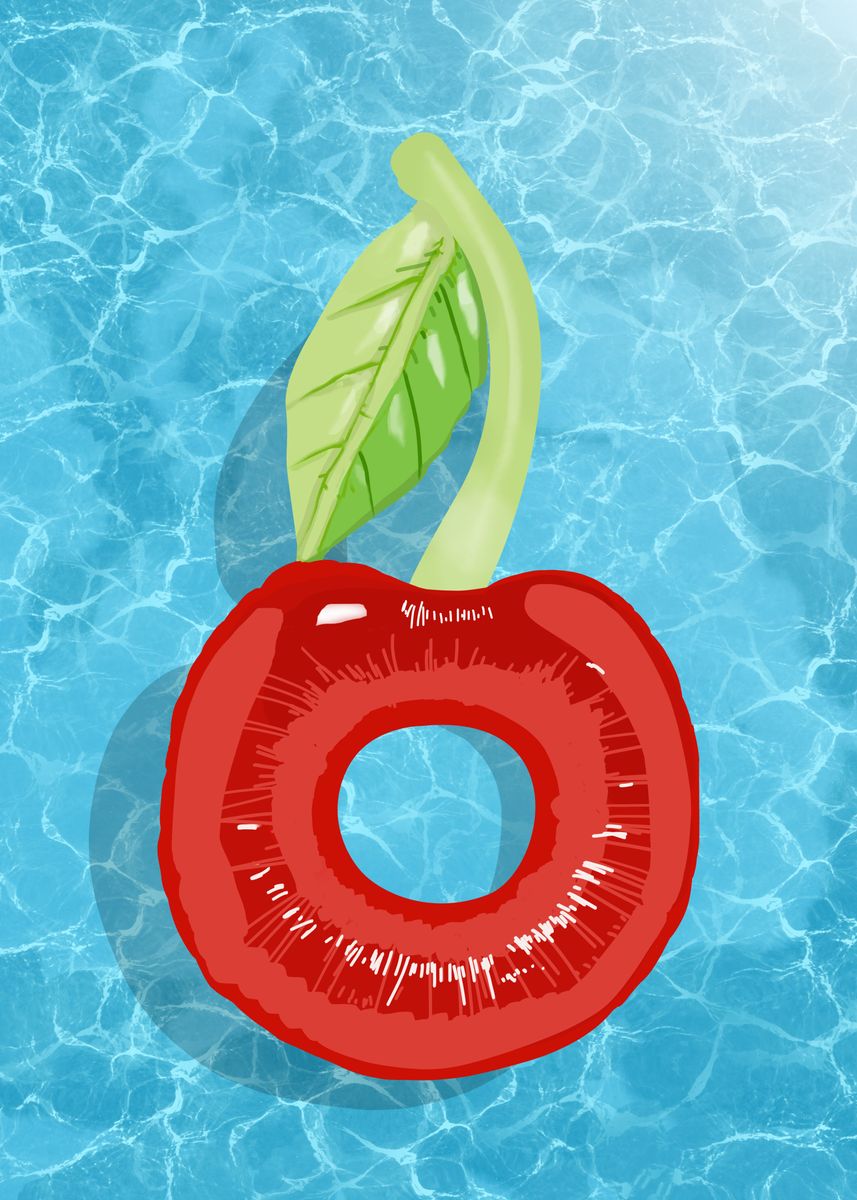 'Cherry Float' Poster, picture, metal print, paint by Estetic Sigmul ...