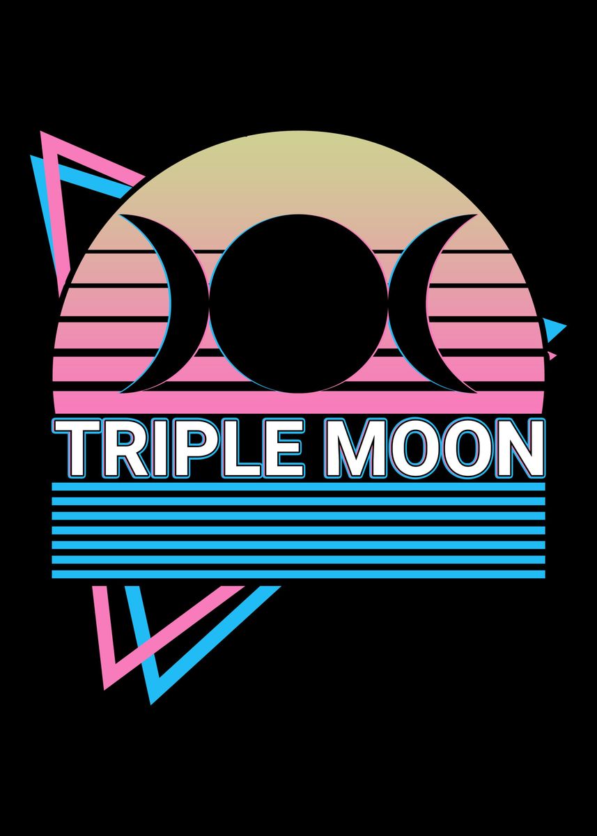 'Triple Moon Triple Goddess' Poster, picture, metal print, paint by ...