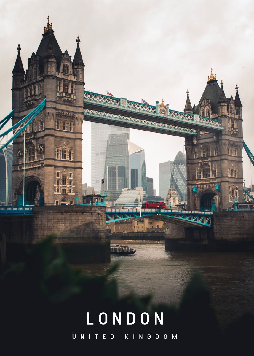 'London ' Poster, picture, metal print, paint by Famous City | Displate