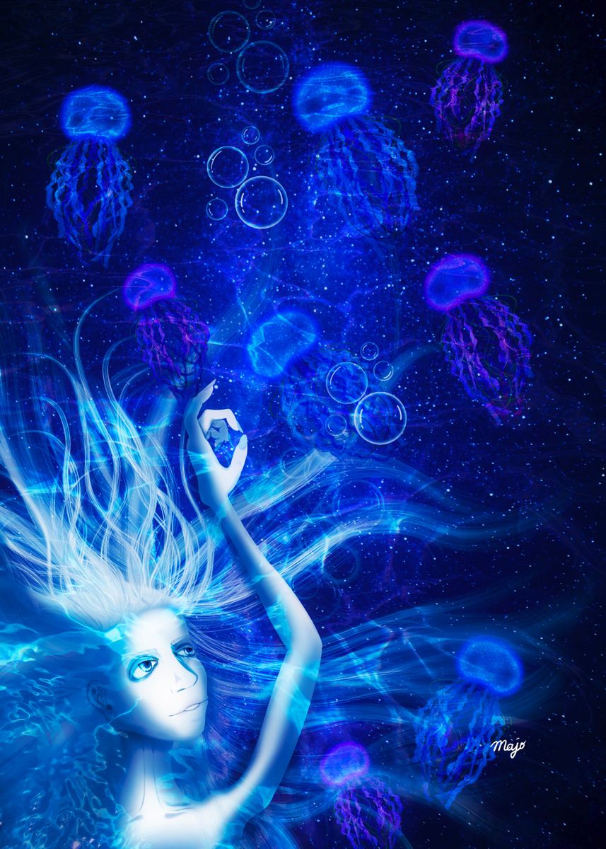 'Universal Ocean 2' Poster, picture, metal print, paint by Majo Art ...