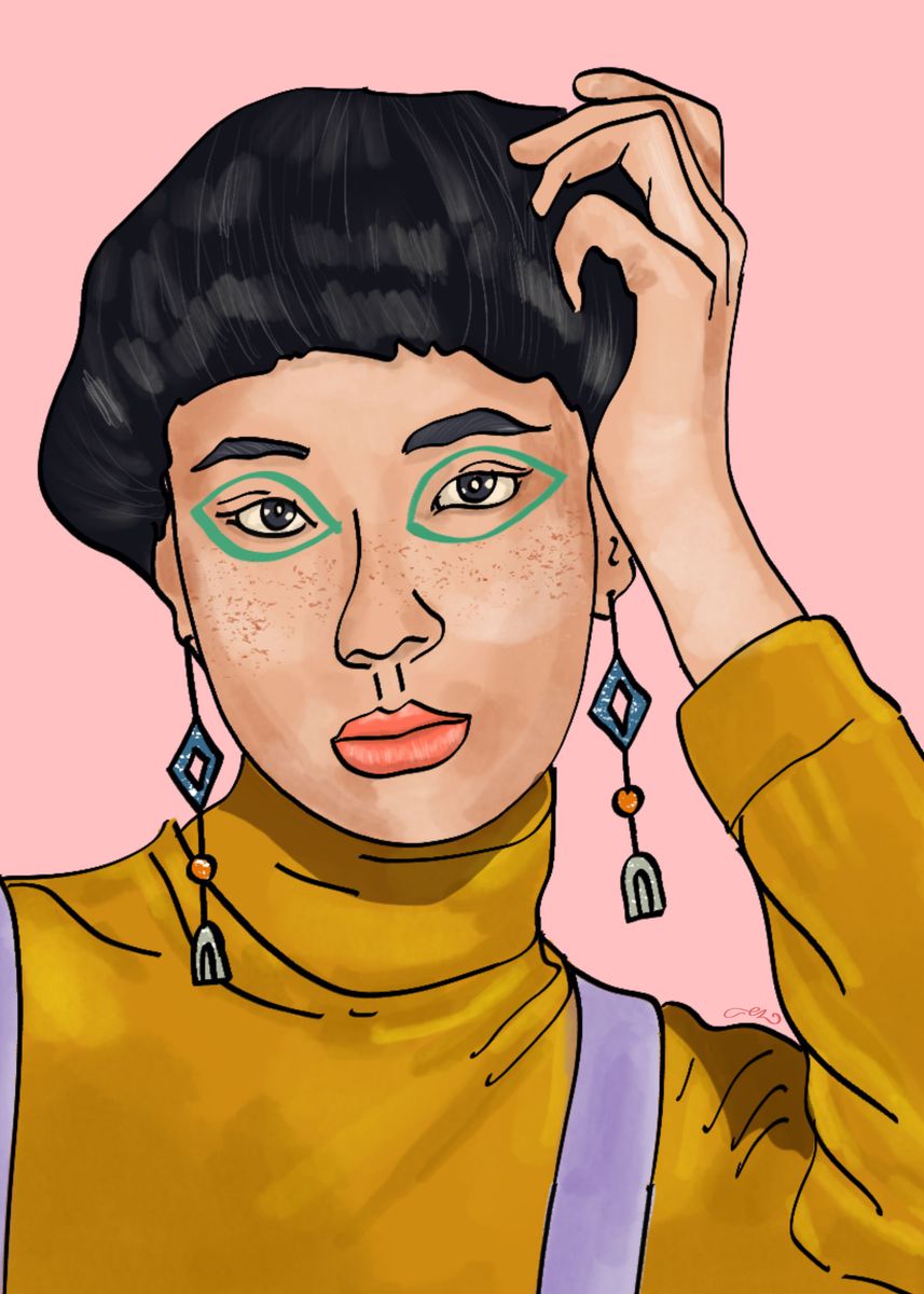 'Retro Female Fashion' Poster, picture, metal print, paint by EDM ...