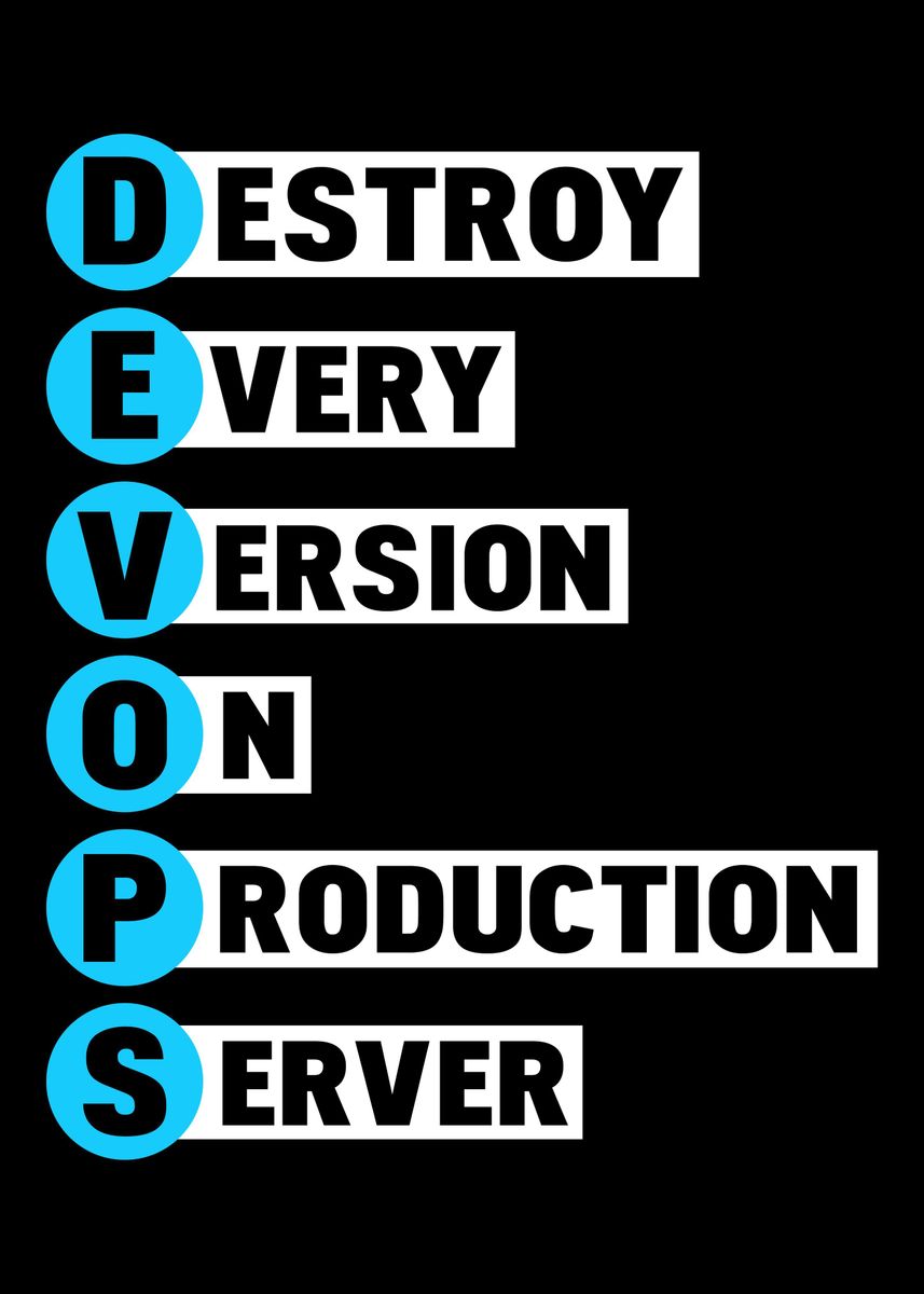 'Devops Engineer' Poster, picture, metal print, paint by Michael | Displate