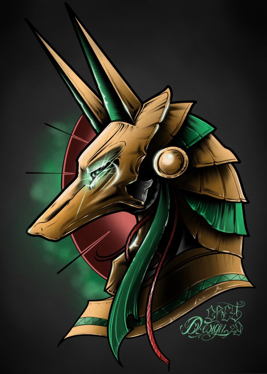 'Anubis' Poster, picture, metal print, paint by Creydesign | Displate