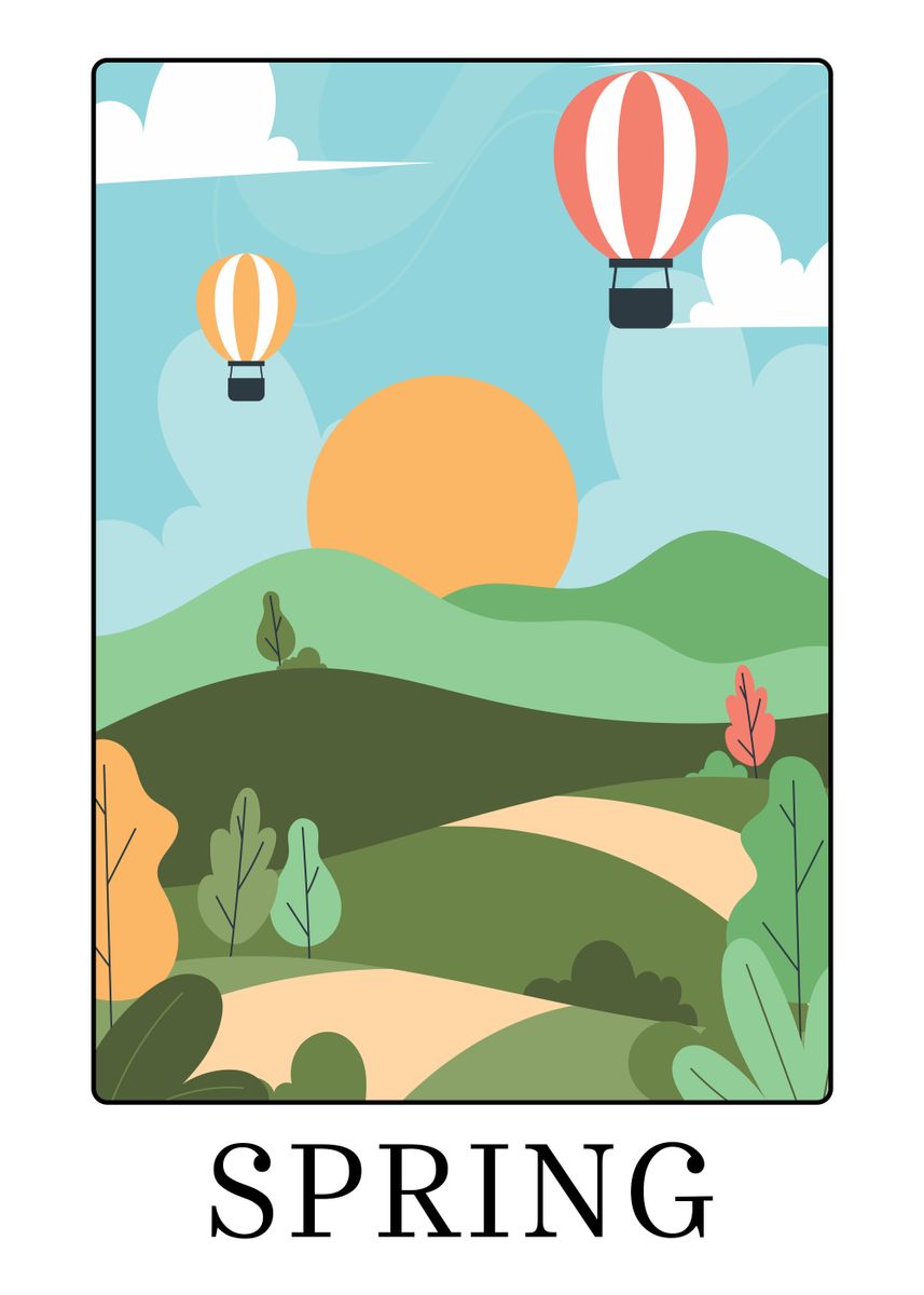 'Spring is Coming' Poster, picture, metal print, paint by Sameeha Ahmed ...