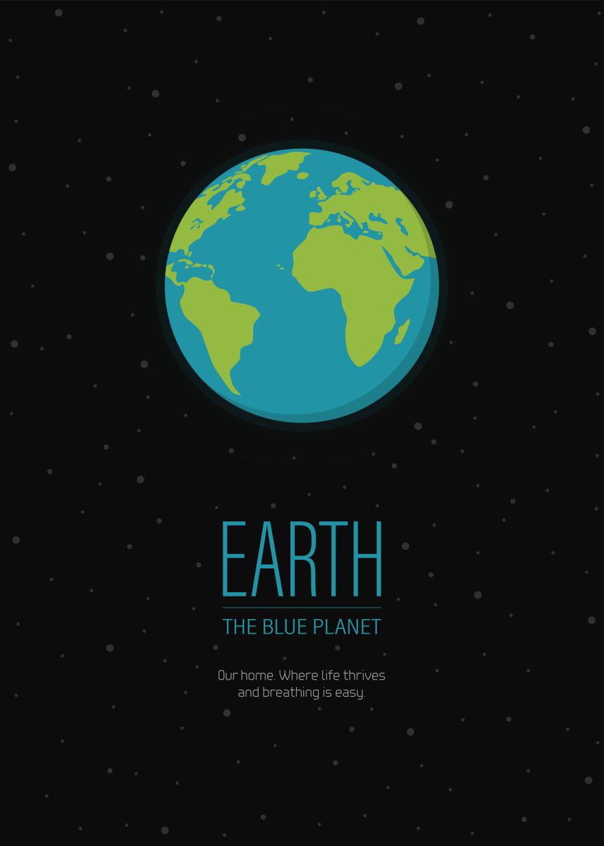 'Earth' Poster, picture, metal print, paint by Stibo | Displate