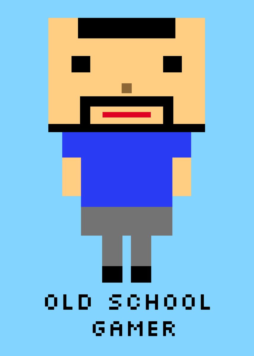 'Old School Gamer' Poster, picture, metal print, paint by arkitekta ...
