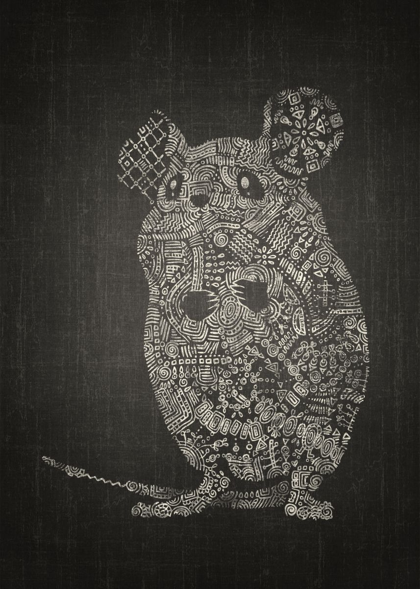 'The Playful Haunted Mouse' Poster, picture, metal print, paint by Ema ...