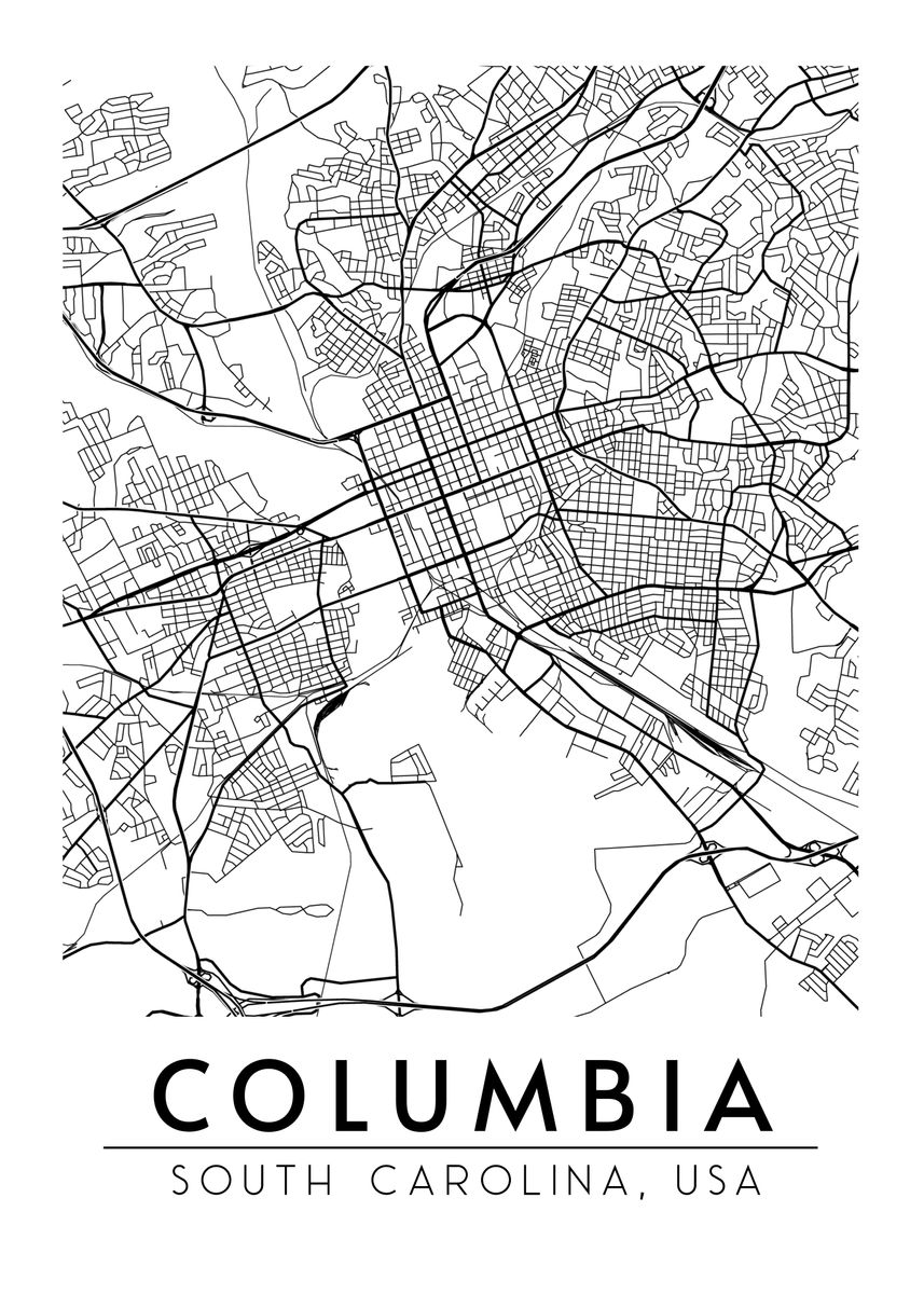 'Columbia South Carolina ' Poster, picture, metal print, paint by Neo ...