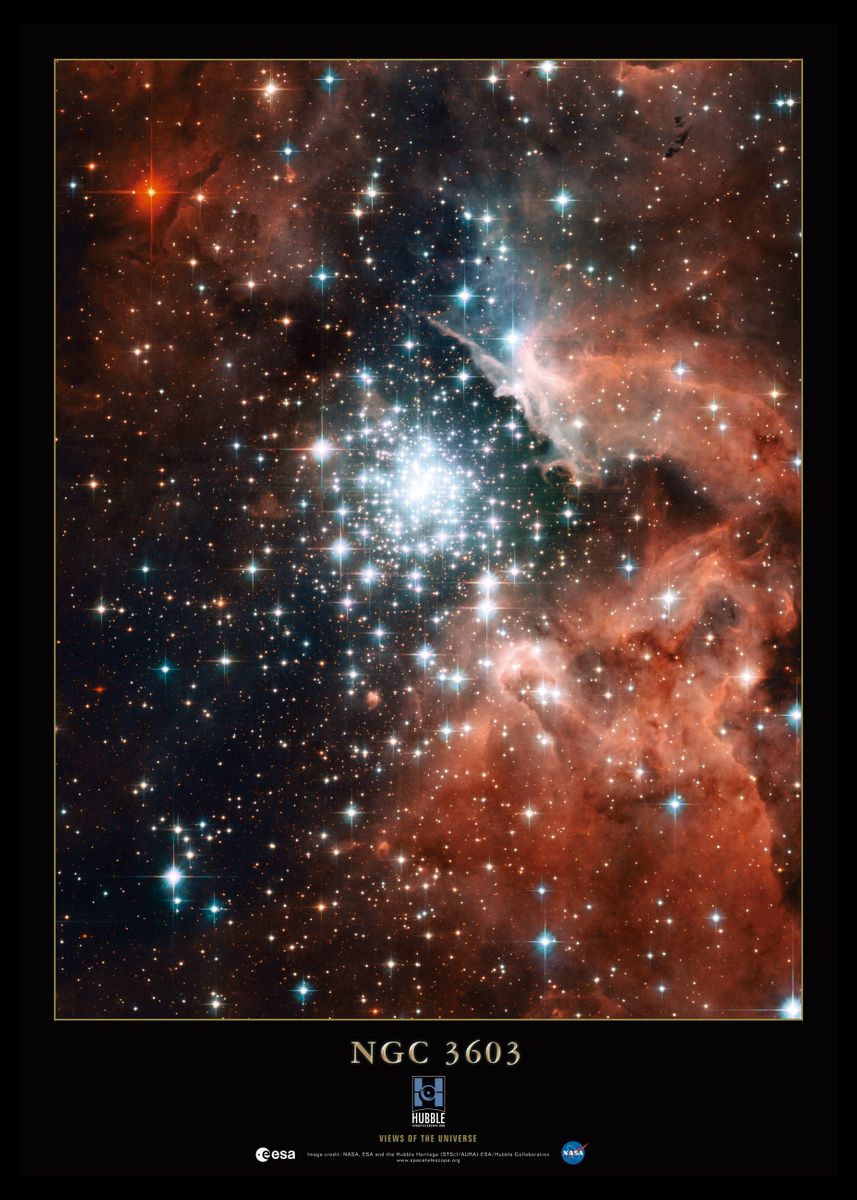 'NGC 3603' Poster, picture, metal print, paint by NTx Photography ...