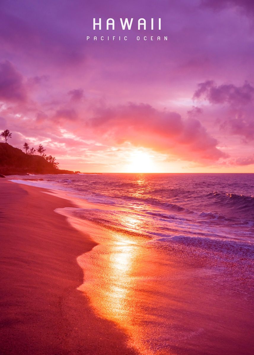 'Hawaii ' Poster, picture, metal print, paint by Travel Addict | Displate