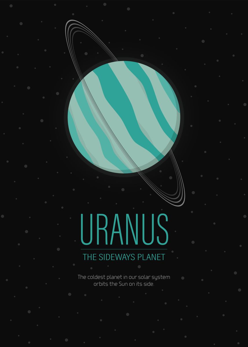 'Uranus' Poster, picture, metal print, paint by Stibo | Displate