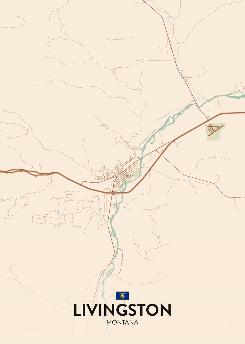 'Livingston MT' Poster by IMR Designs | Displate