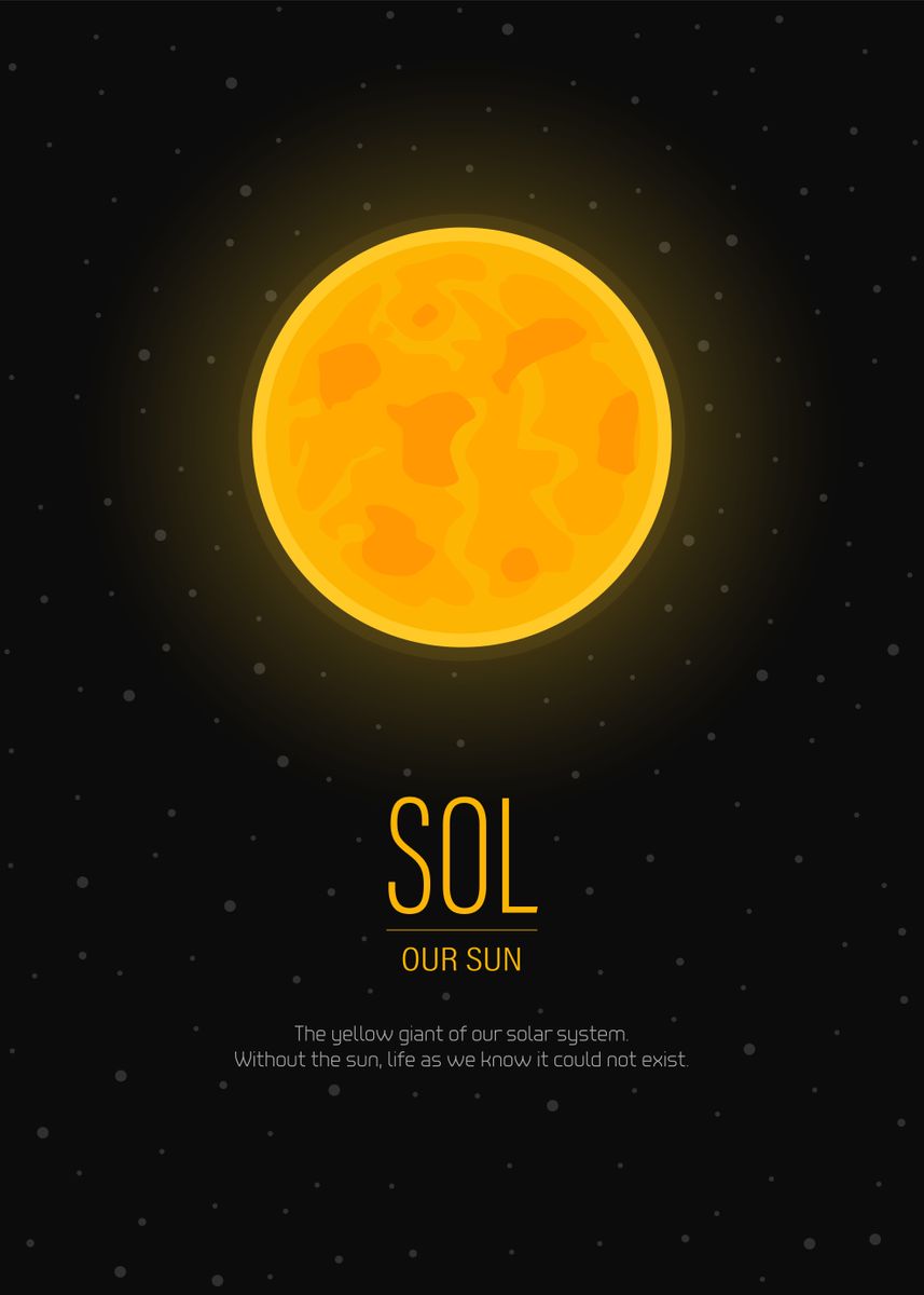 'Sun' Poster, picture, metal print, paint by Stibo | Displate