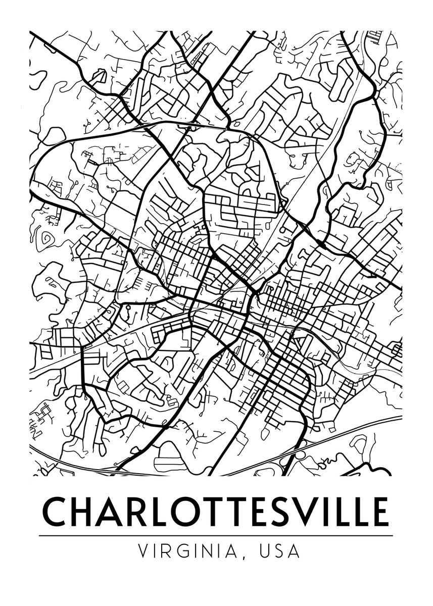 'Charlottesville Virginia ' Poster, picture, metal print, paint by Neo ...