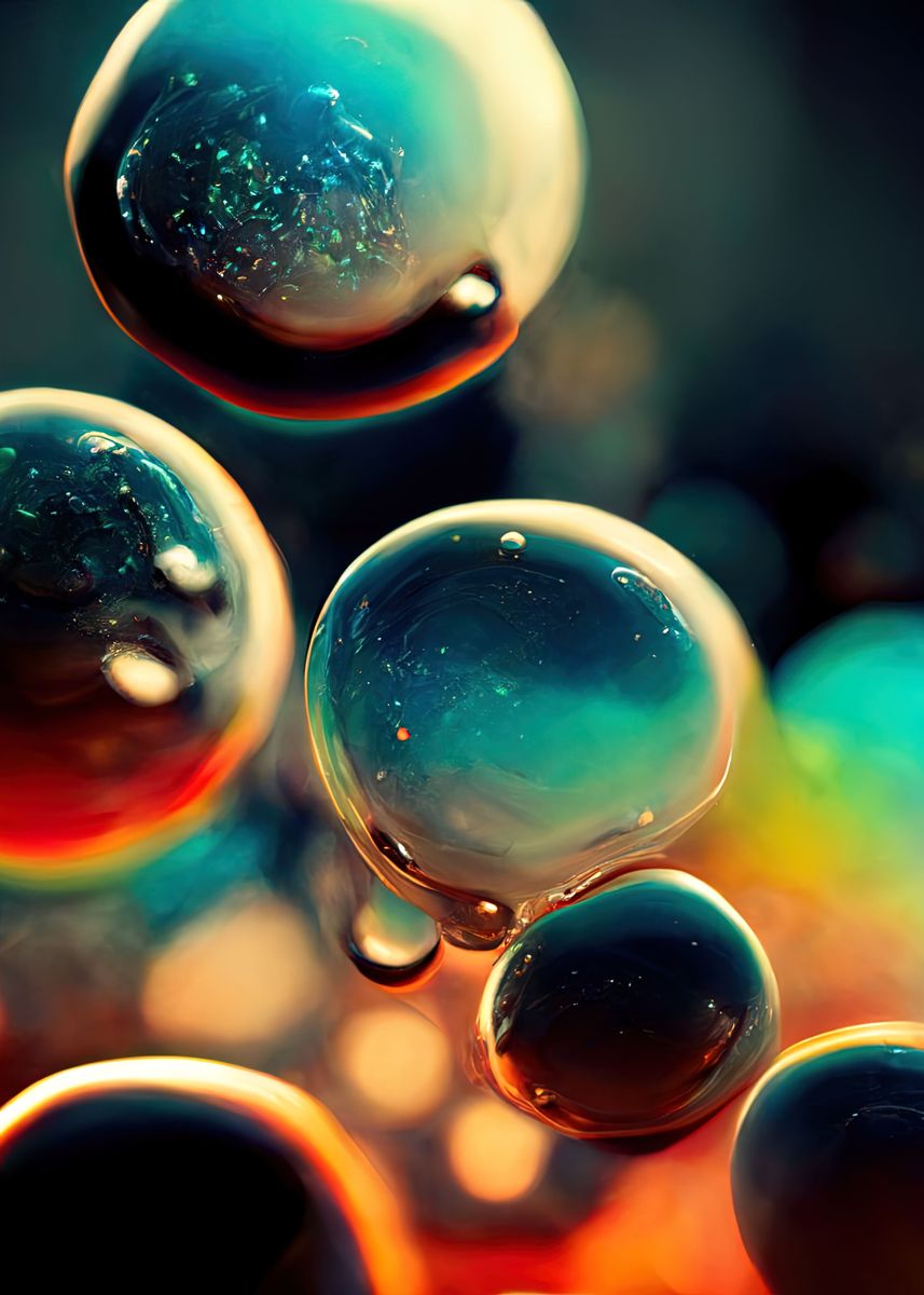 'Bubbles' Poster, picture, metal print, paint by Alexandru Bocioaca ...