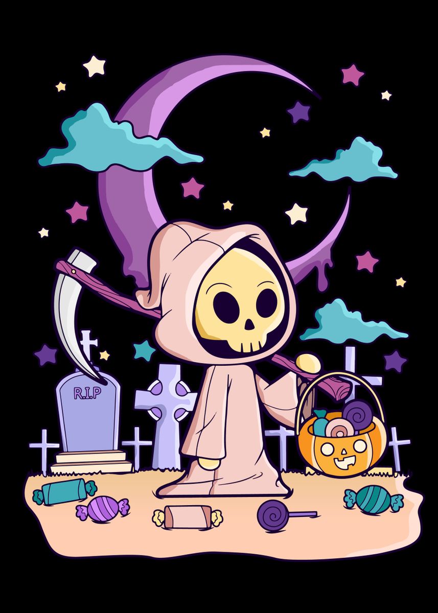 'Halloween Horror Creepy' Poster, picture, metal print, paint by ...