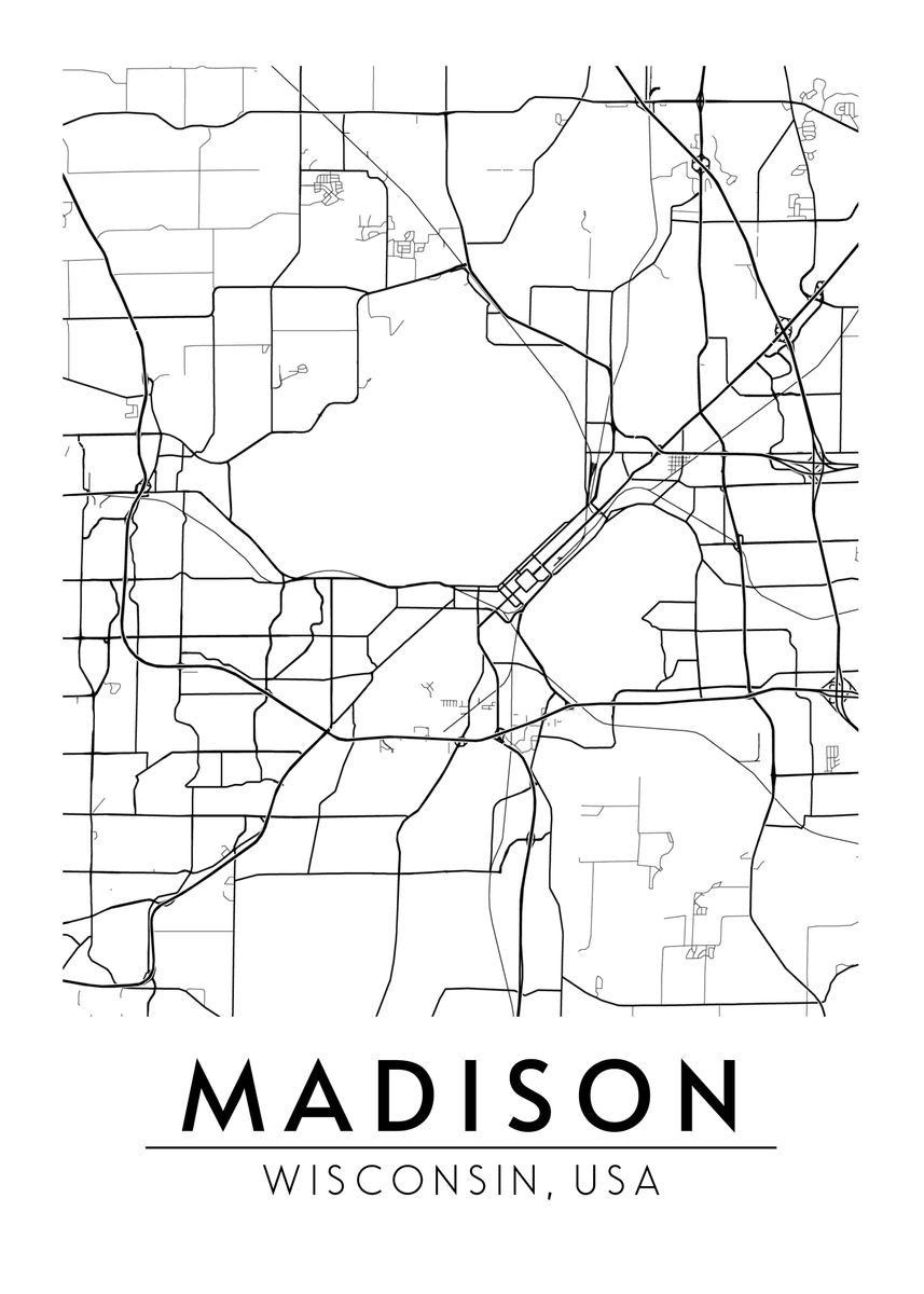 'Madison Wisconsin Map' Poster by Neo Design | Displate