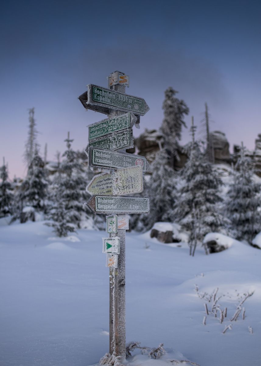 'Frozen Sign' Poster, picture, metal print, paint by Christian Marold ...