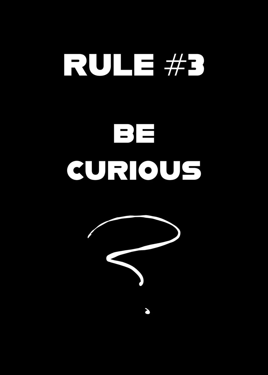 'Rules For Life Rule 3' Poster by Blu | Displate