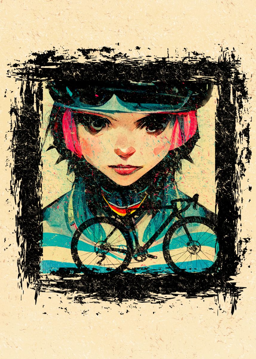 'Bicycle and Bike Punks' Poster by Ilya Danilov | Displate