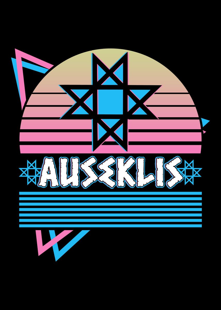 'Auseklis Latvian Symbol' Poster, picture, metal print, paint by ...