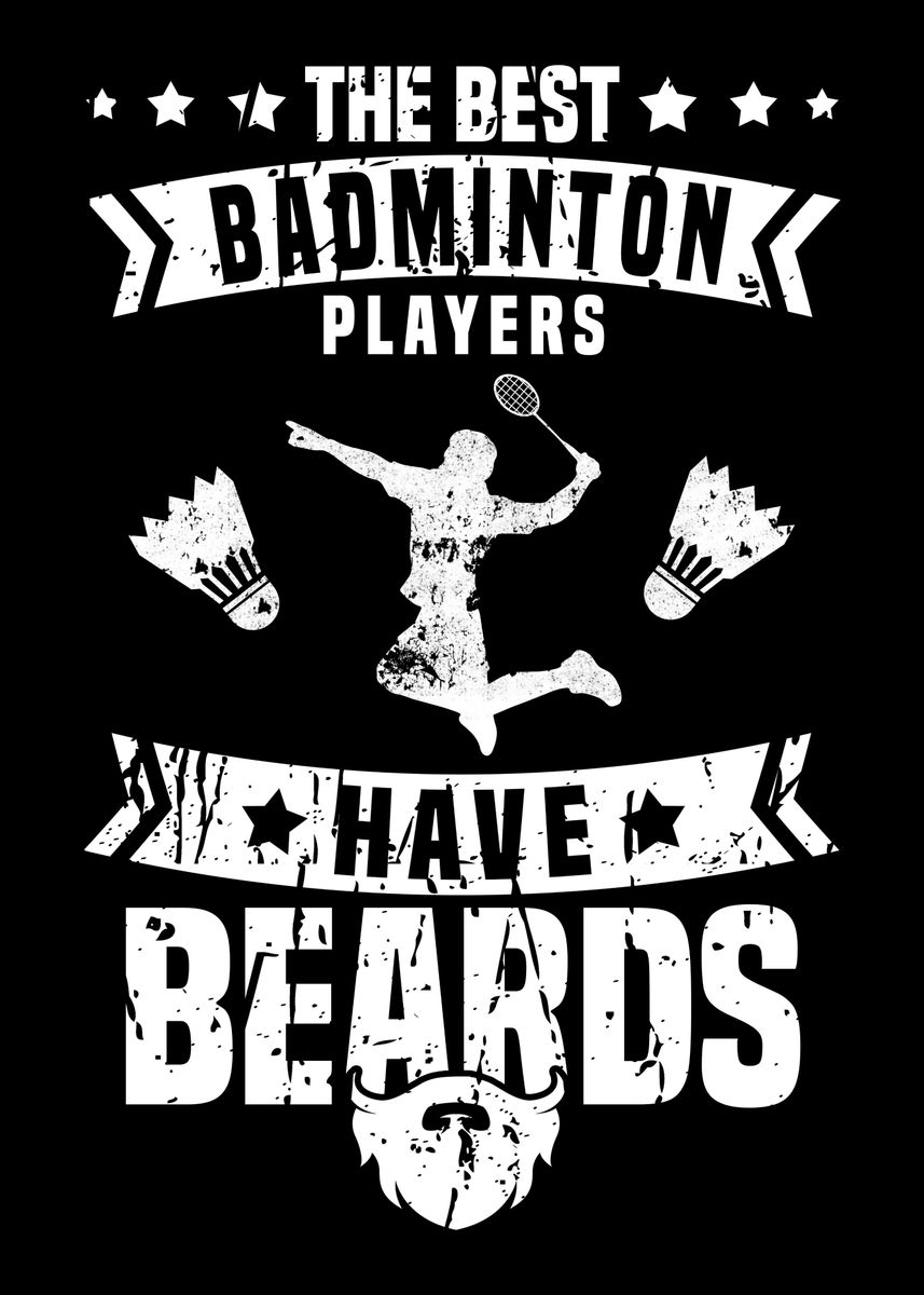 'Badminton Racket Funny' Poster, picture, metal print, paint by ...