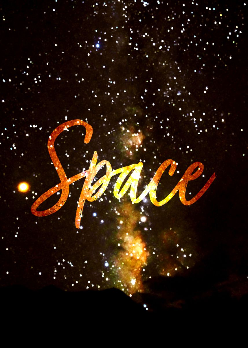 'Golden Space Nebula' Poster by LVTFCO | Displate