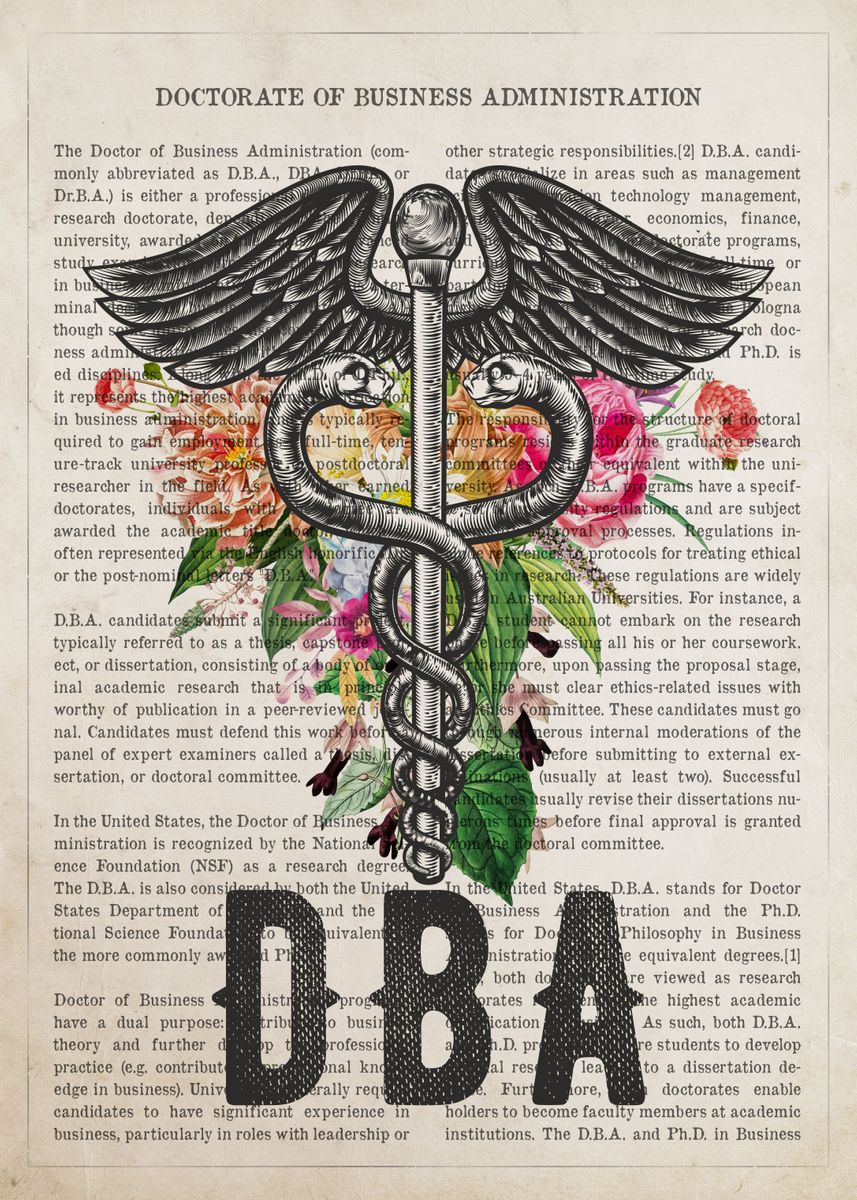 'DBA Graduation Gift' Poster, picture, metal print, paint by Aged Pixel ...