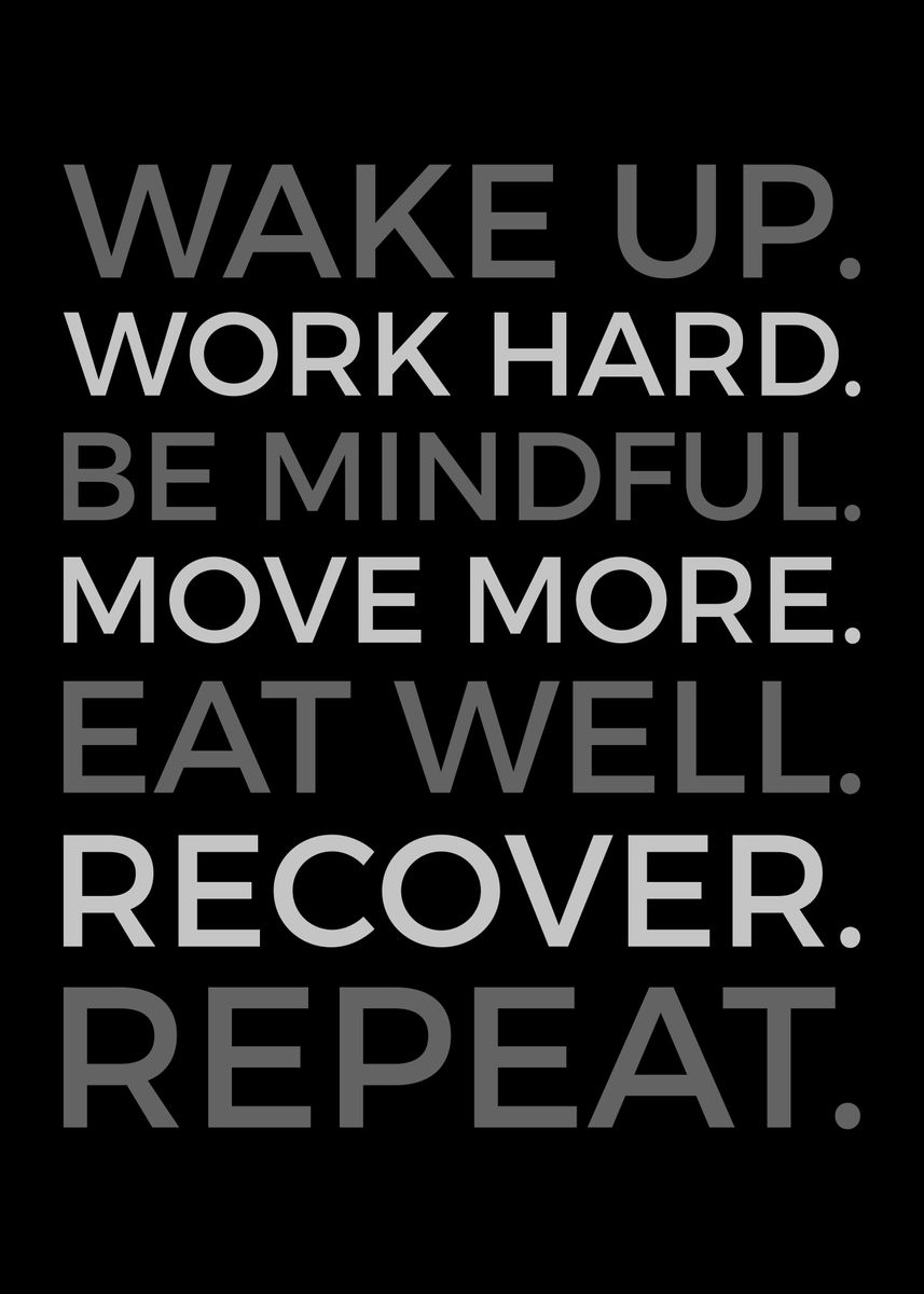 'Wake Up Work Hard' Poster, picture, metal print, paint by albran karan ...