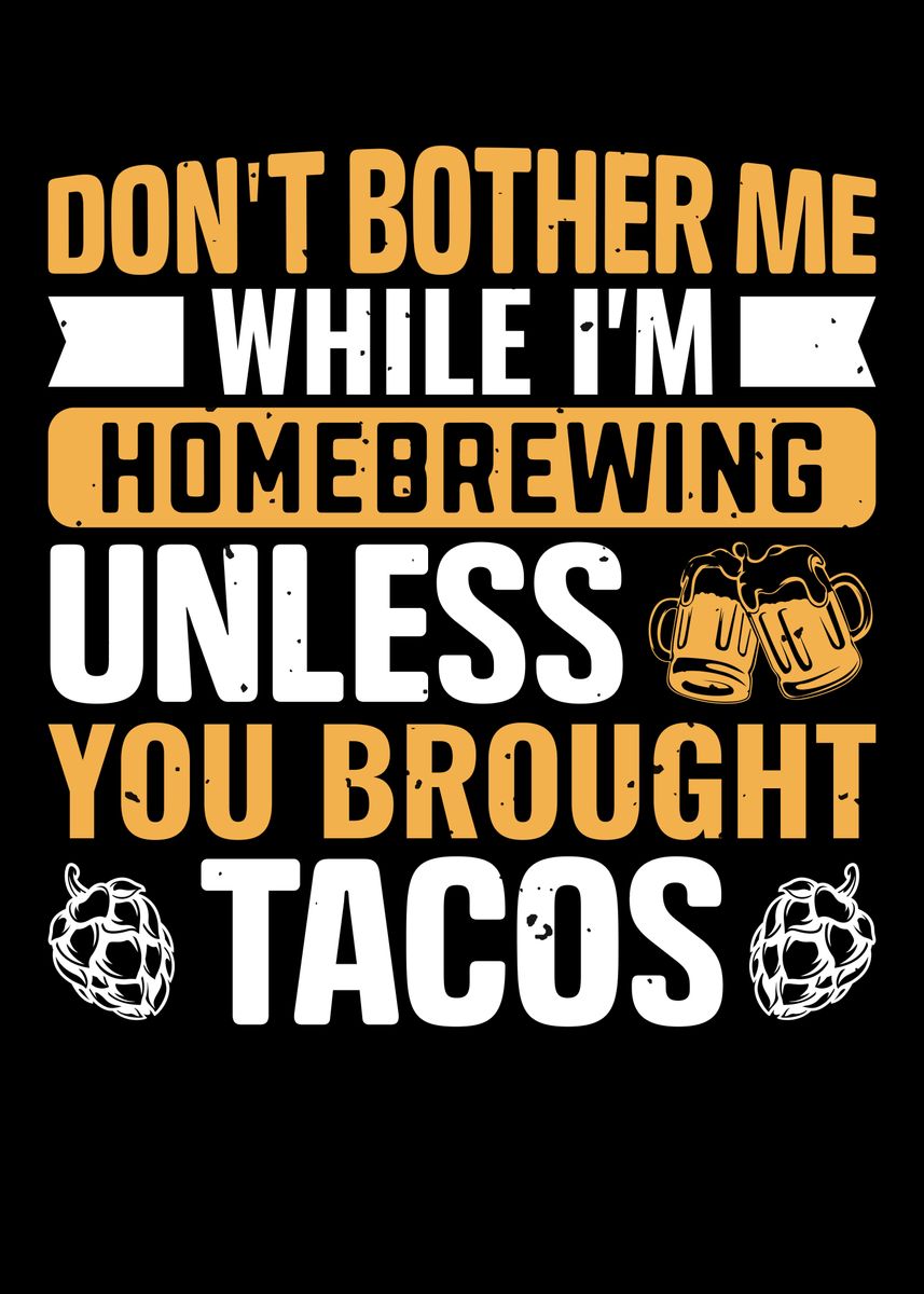 'Homebrewing Beer Brewing' Poster by Lukes Pixel Studio | Displate