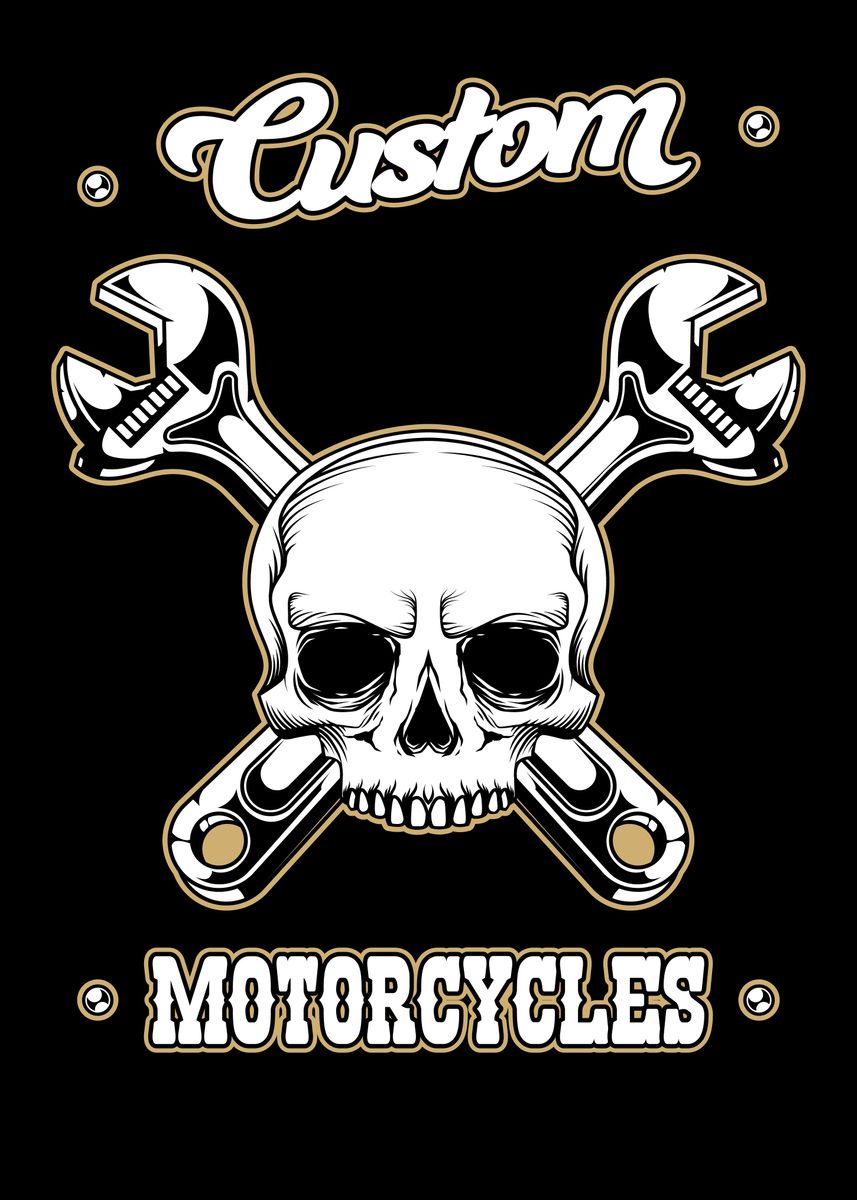 'Motorcycle club logo' Poster by PowerUp Design | Displate