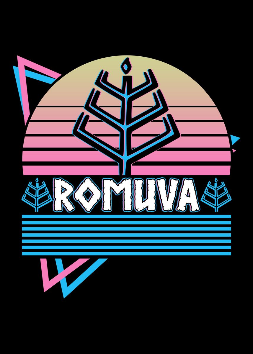 'Romuva Symbol Baltic' Poster, picture, metal print, paint by ...