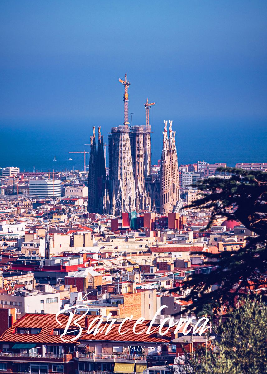 'Barcelona' Poster, picture, metal print, paint by MyDigitalMind | Displate